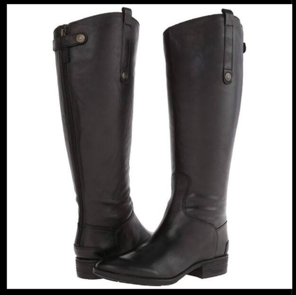 Sam Edelman | Shoes | Sam Edelman Penny Black Leather Riding Boots 95 ...